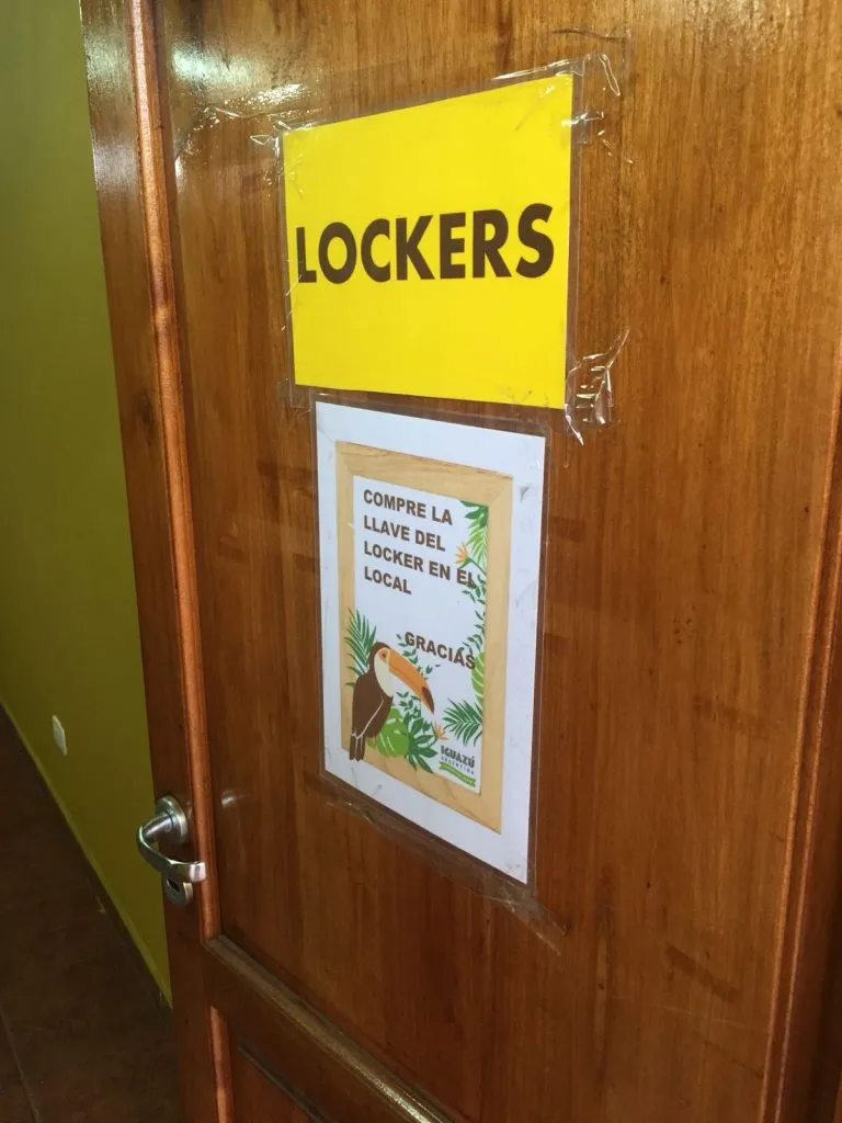 Luggage Storage Room Lockers at the Iguazu Falls | IguazuFalls.Travel